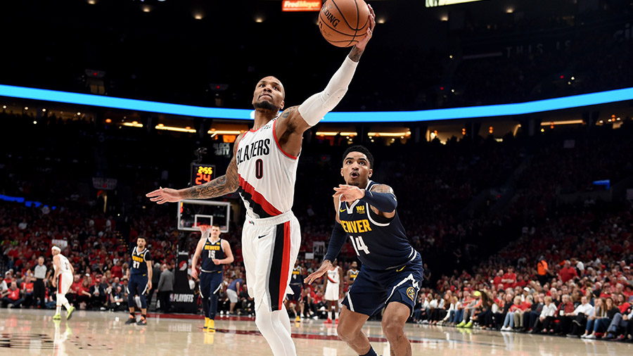 Lillard's Big 3-Pointer Puts Portland Ahead At Halftime