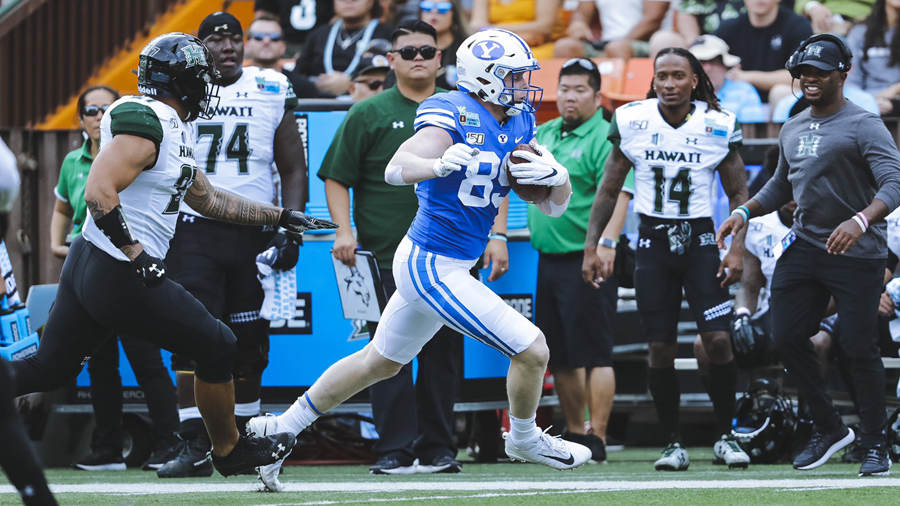 One-Handed Catch From Bushman Leads To BYU TD Drive In Hawaii Bowl