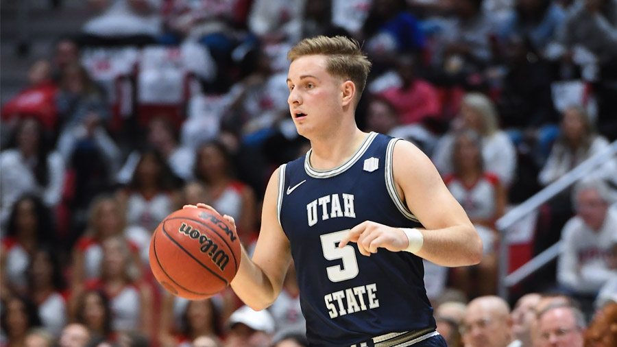 Sam Merrill Reaches 2,000 Points, Moves Up Utah State's Career Scoring ...