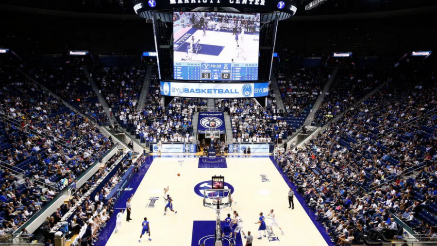 BYU Installing New Blue Seating In Upper Deck Of Marriott Center - KSL ...