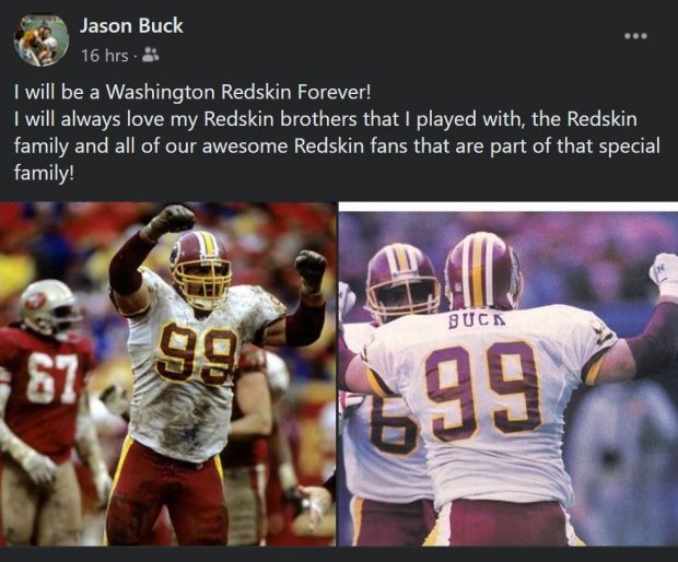 Jason Buck: 'I Will Be A Washington Redskin Forever'
