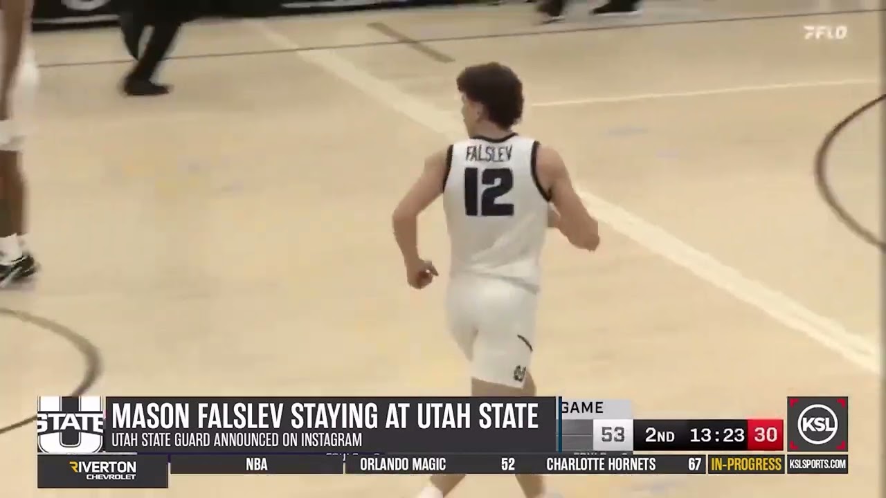 Video: Mason Falslev Staying With Utah State Men's Basketball Program ...