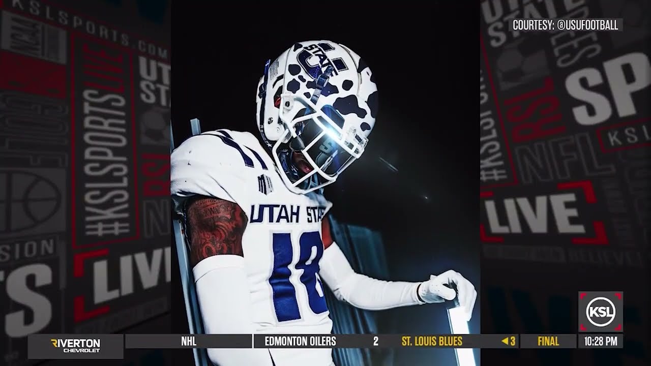 Video: Utah State Football Reveals New Helmets As Part Of April Fools ...